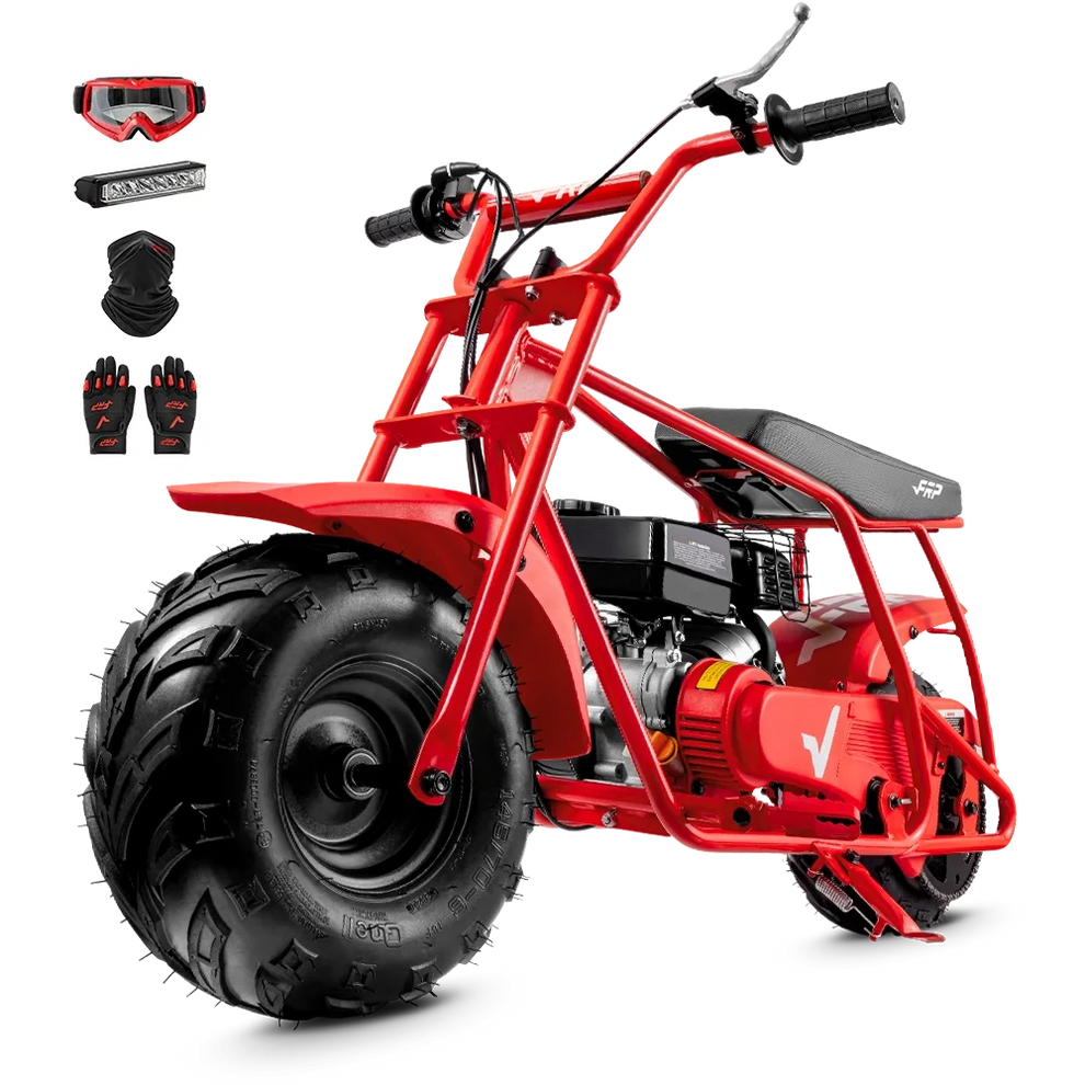 FRP Mini Bike GMB100 99cc Gas | 24 MPH, 30 Mile Range, 220lb – Renovomotors